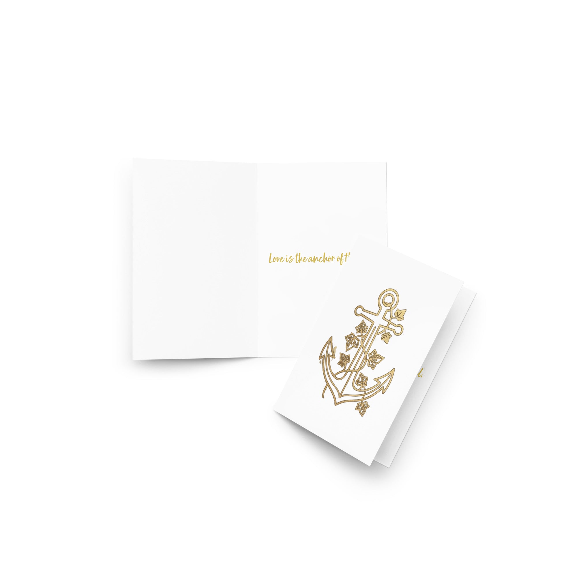 Anchor & Ivy Greeting Card — Symbol of Devotion & Steadfast Love | Mea ...
